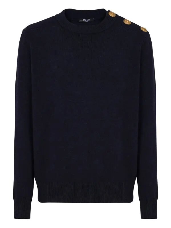BALMAIN PARIS Classic Crew Neck Sweater