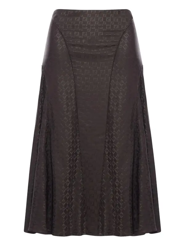 Fendi Chess Ff Skirt - Brown