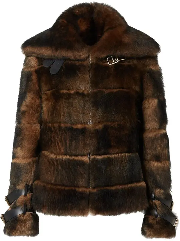 Fendi Dorsal Shearling Jacket - Brown