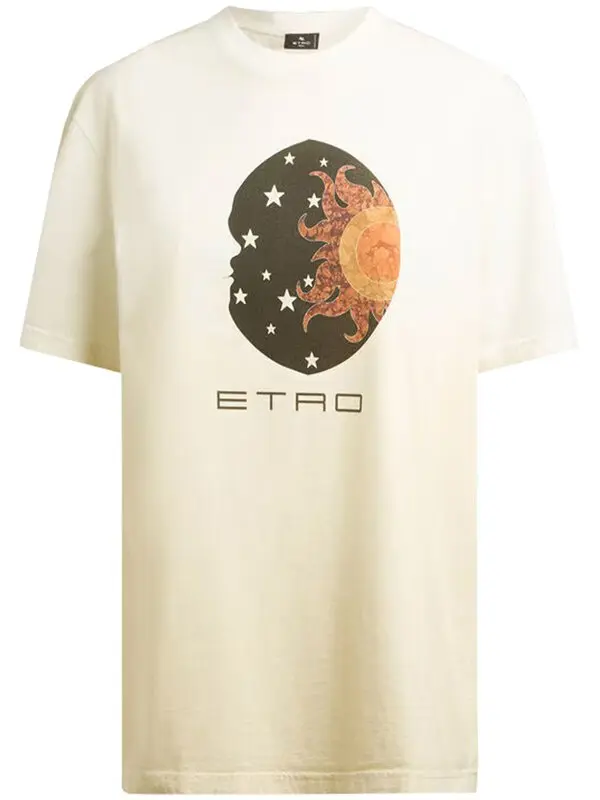 Etro Multicolor T-shirt With Sun And Stars