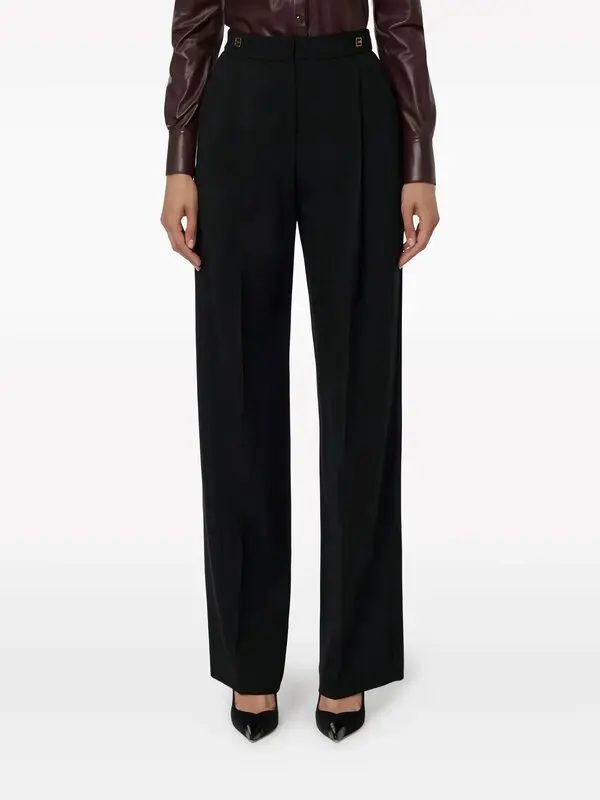 Elisabetta Franchi Wide Leg Trousers - Black