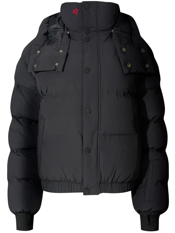 Perfect Moment Padded Down Ski Jacket With Hood - Black