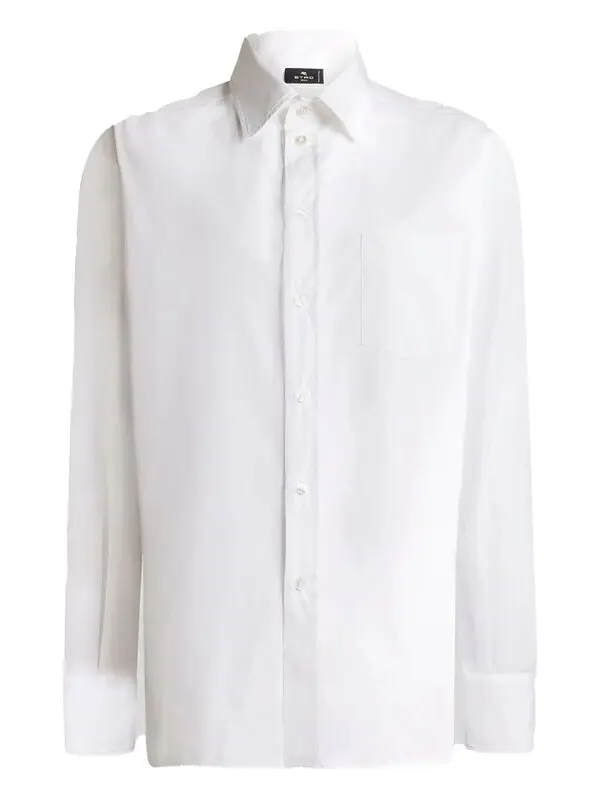 Etro Loose Fit Shirt With Back Print - Blue