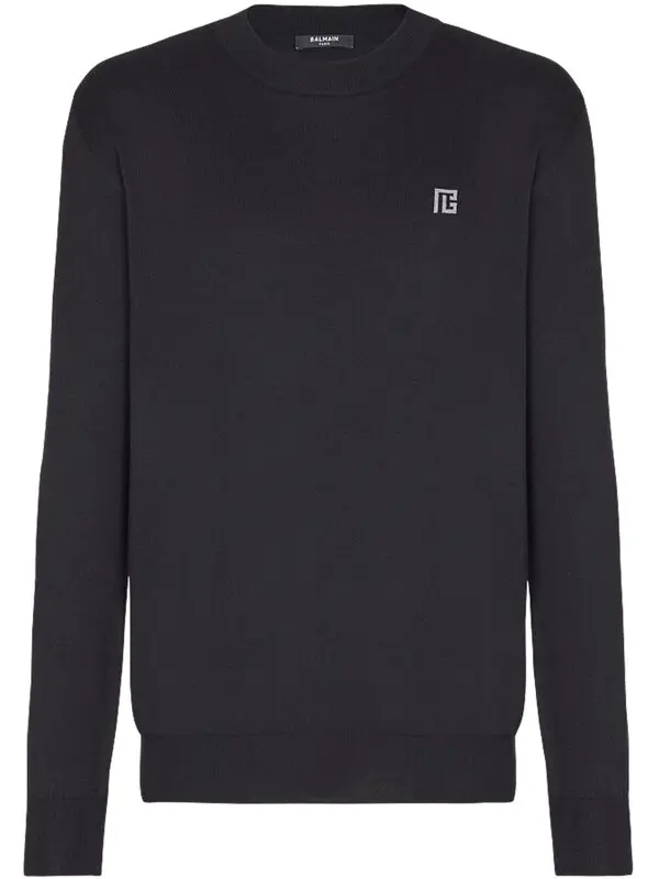 BALMAIN PARIS Classic Crew Neck Sw