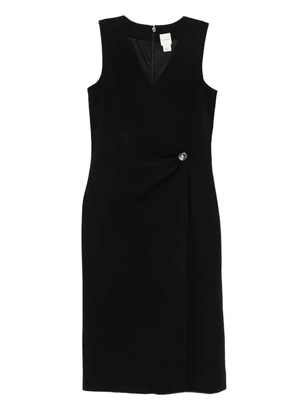 Calvin Klein Stretch Crepe Hardware Dress - Black
