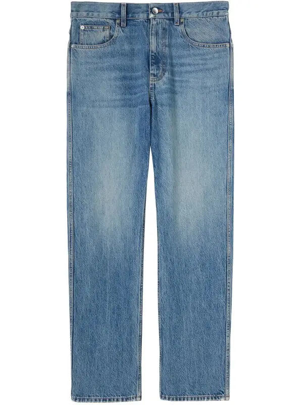 Gucci Slim-fit Tapered Cotton Denim Pants - Blue