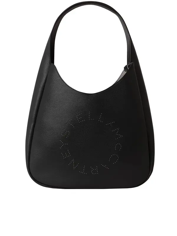 Stella McCartney Large Hobo Bag Eco Embossed Grainy - Black