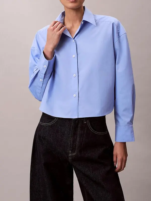 Calvin Klein Crisp Poplin Oversized Cropped