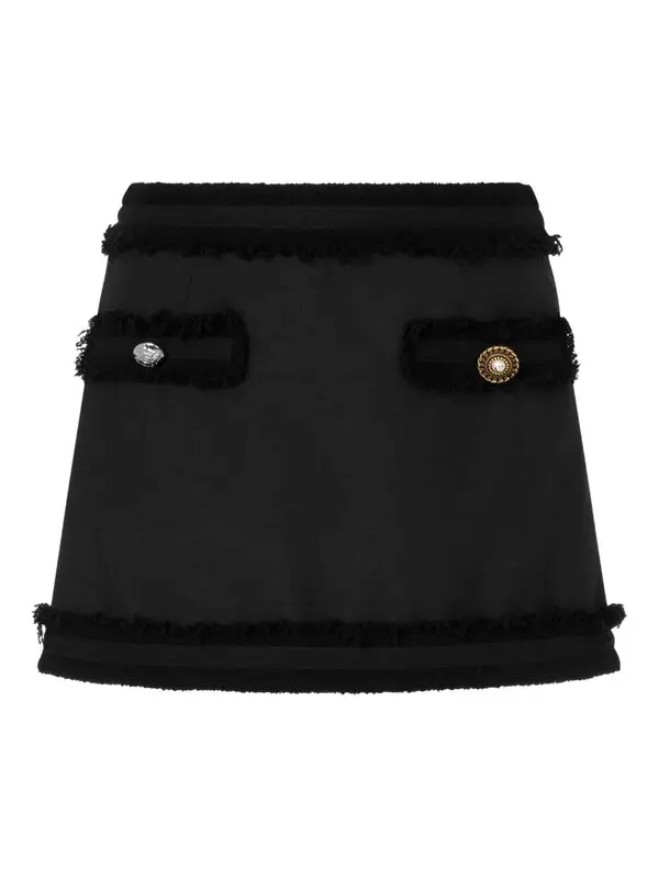 Moschino Stretch Boucle Skirt - Black