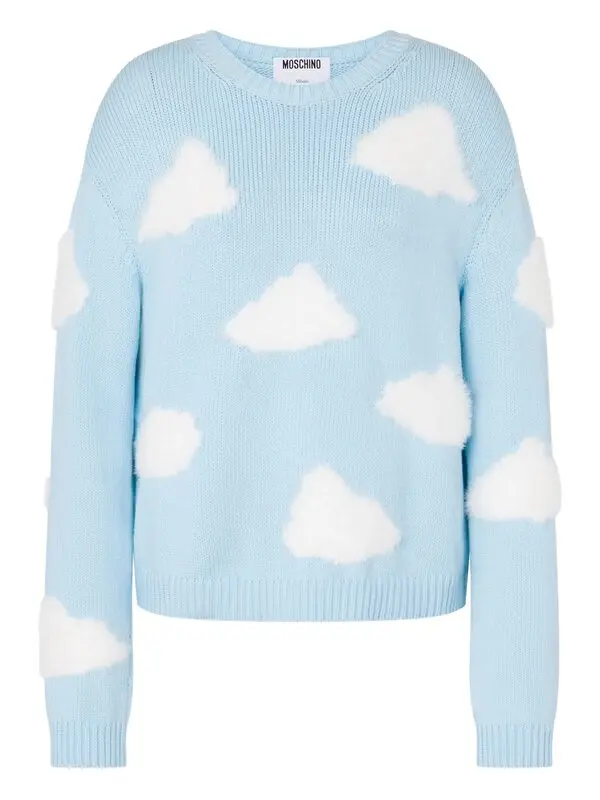 Moschino Organic Cotton Blend Sweater - Blue