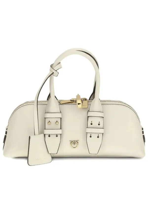 Pinko Horizontal Bowling Bag With Top Handle And Clasp