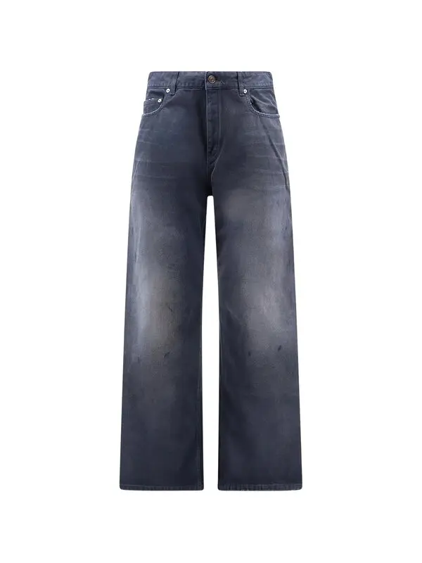 Balenciaga Curved Knee Pants - Blue