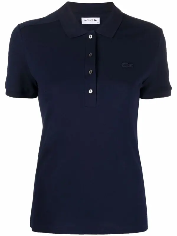 Lacoste Ribbed Collar Polo Shirt - Blue