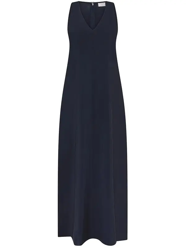 CRUNA V-neck Midi Dress - Black