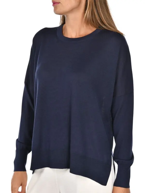 GRAN SASSO Crew Neck Jacket - Blue