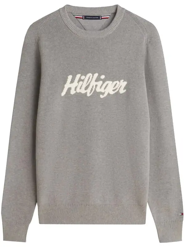 Tommy Hilfiger Seasonal Graphic Cotton Cneck Sweatshirt - Gray