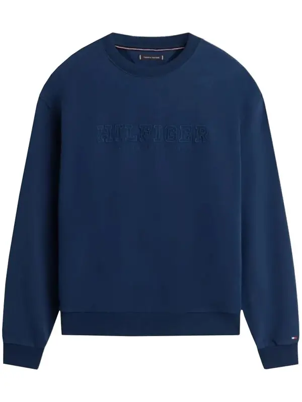 Tommy Hilfiger Mix Media Graphic Crew - Blue