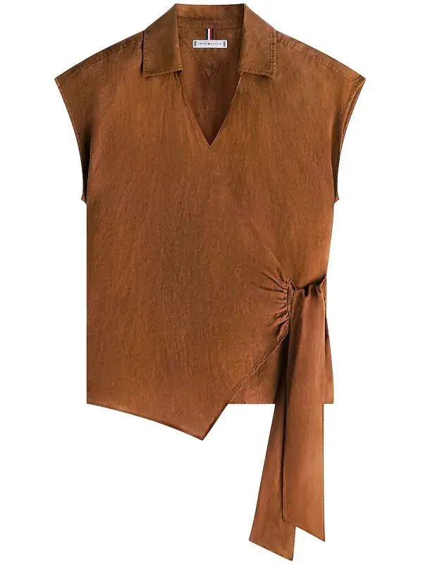 Tommy Hilfiger Linen Knot Top