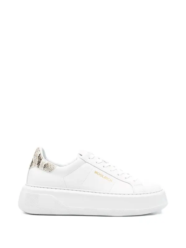 Woolrich Chunky Court Calf Pitone Sneakers - White