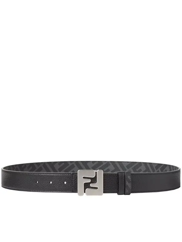 Fendi Leather Belt With Logo Buckle