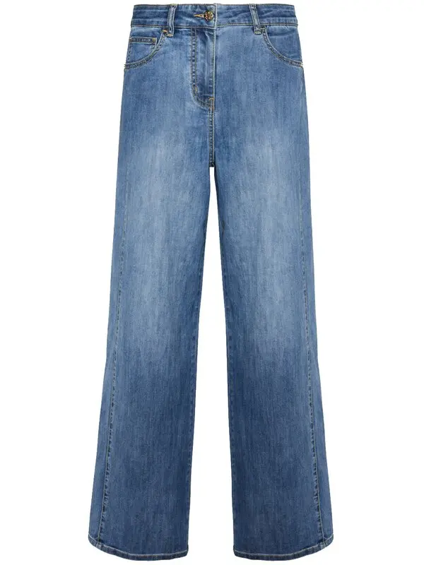 ELENA MIRO` Wide Leg Jeans - Blue