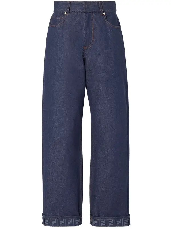 Fendi Ff Reverse Denim Jeans