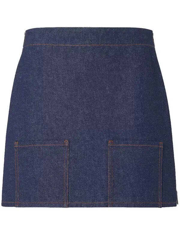Fendi Ff Reverse Denim Skirt