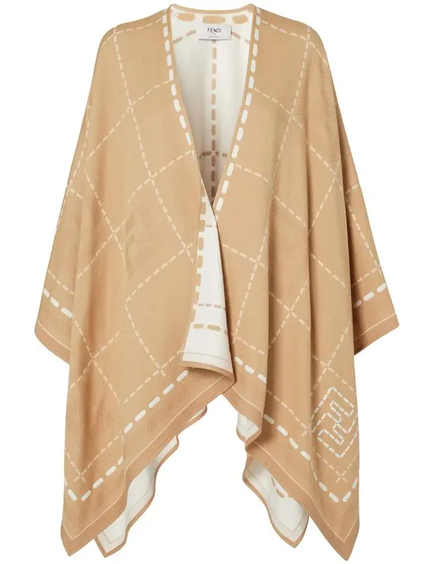 Fendi Macro Check Poncho