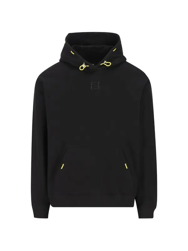 Fendi Hoodie With Yellow Drawstring Detail