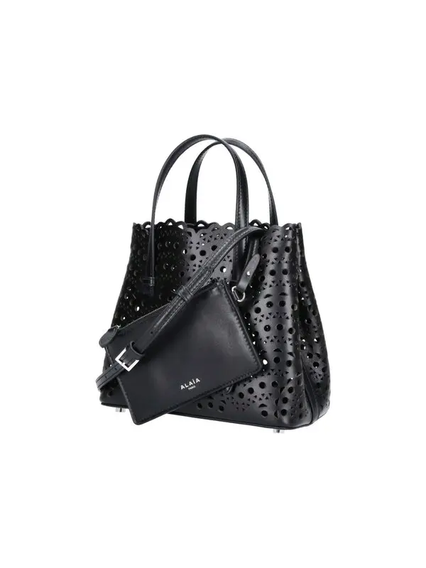 Alaïa Mina 20" Perforated Calfskin Tote Bag
