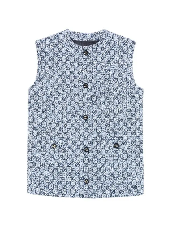 Gucci Multicolor Gg Tweed Vest