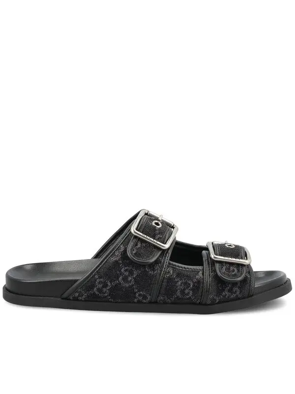 Gucci Rhein Slide Gg Denim - Black