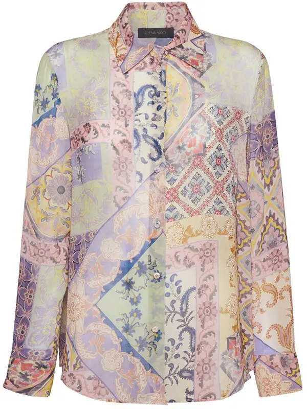 ELENA MIRO` Printed Shirt - Pink