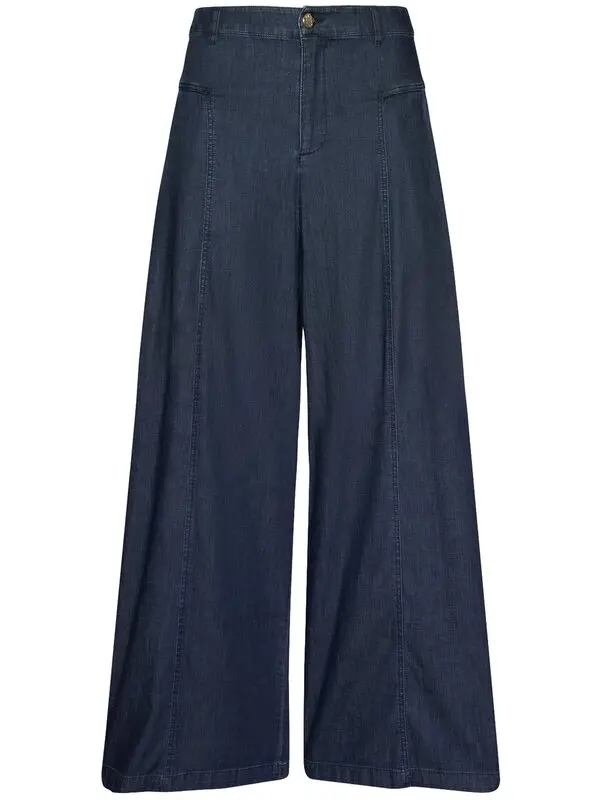 ELENA MIRO` Wide Leg Jeans - Blue