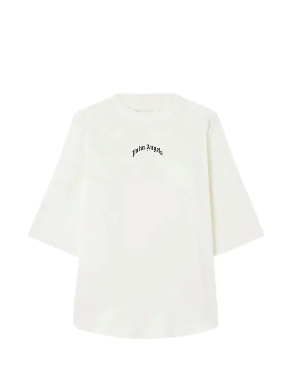 Palm Angels Curved Logo Over Tee