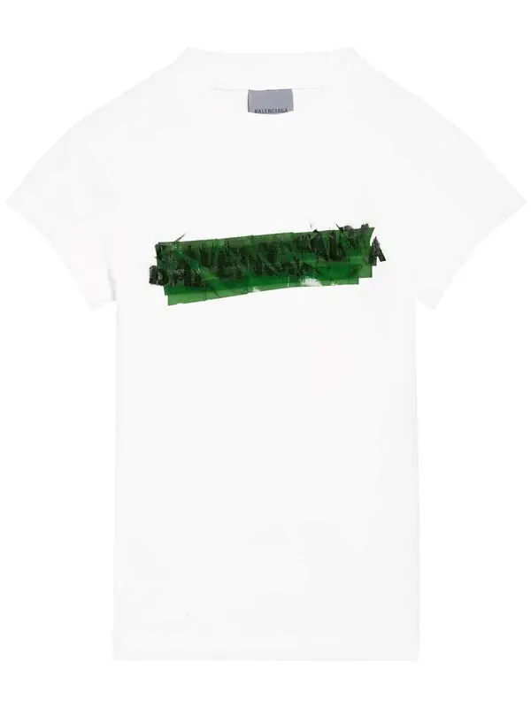 Balenciaga T-shirt Chopped Back - White