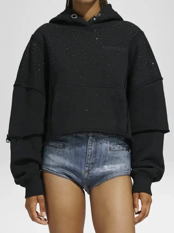Khrisjoy Embellished Cotton Hoodie