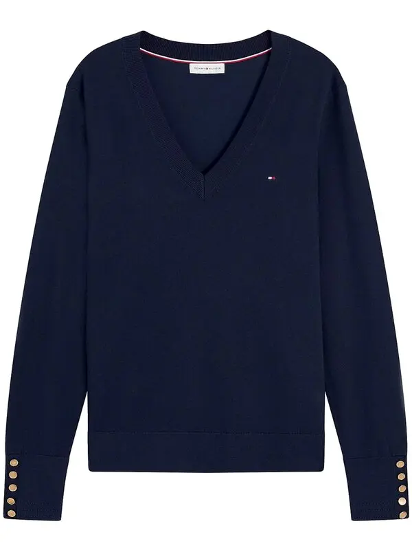 Tommy Hilfiger Sweater Co Jersey Fine Gg V-nk Ls