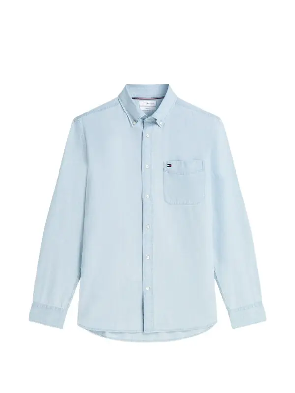 Tommy Hilfiger Chambray Solid Rf Shirt - Blue