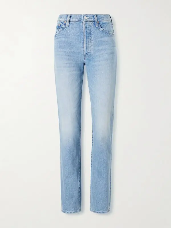MOTHER The Tomcat Skimp High-rise Straight-leg Jeans - Blue