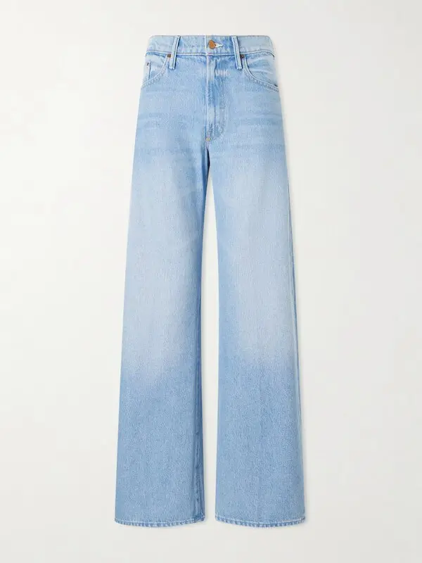 MOTHER The Whip Skimp Mid-rise Wide-leg Jeans - Blue