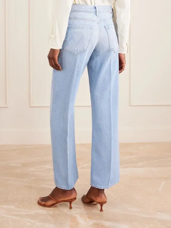 MOTHER The Whip Skimp Mid-rise Wide-leg Jeans - Blue