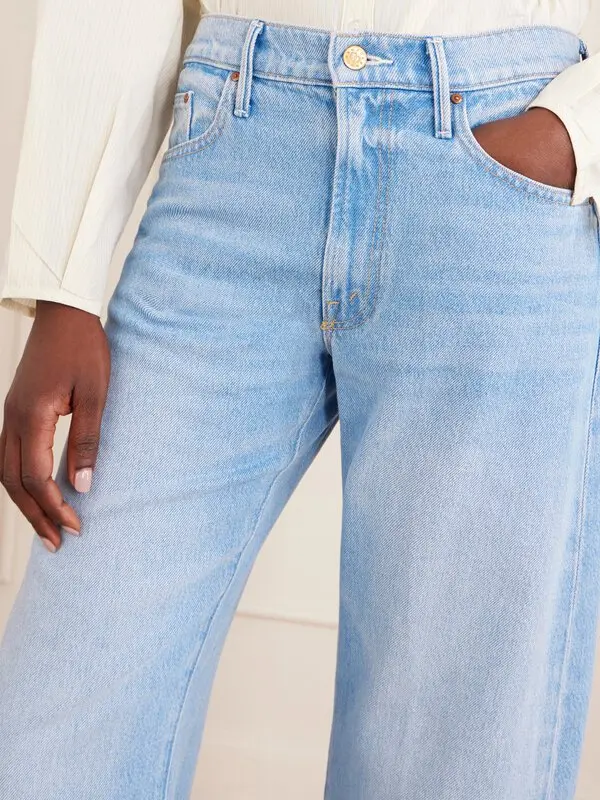 MOTHER The Whip Skimp Mid-rise Wide-leg Jeans - Blue