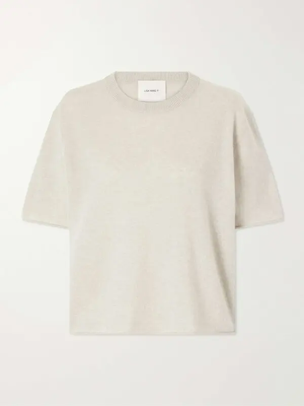 LISA YANG Cila Cashmere T-shirt - Beige