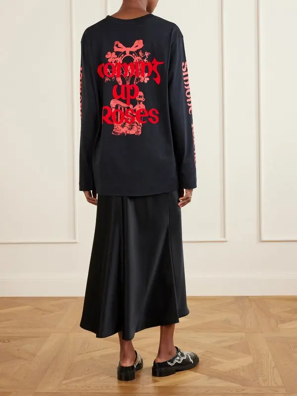 Simone Rocha Coming Up Roses" Printed Cotton T-shirt