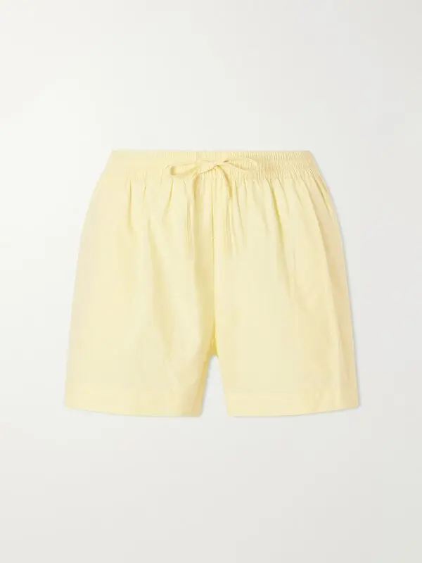 Matteau Organic Cotton-poplin Drawstring Shorts - Yellow