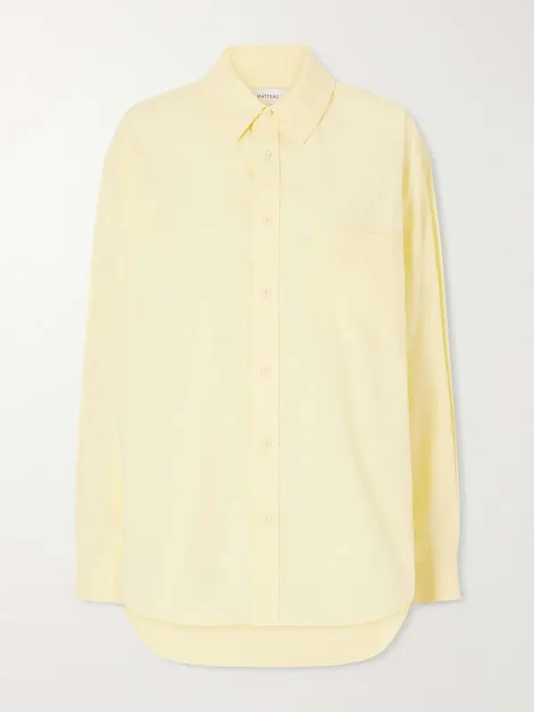 Matteau Organic Cotton-poplin Shirt - Yellow