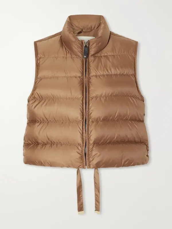Max Mara Quilted Shell Vest - Brown