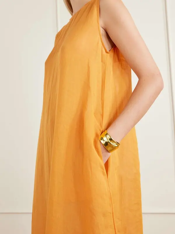 LESET Niko Ramie-gauze Maxi Dress