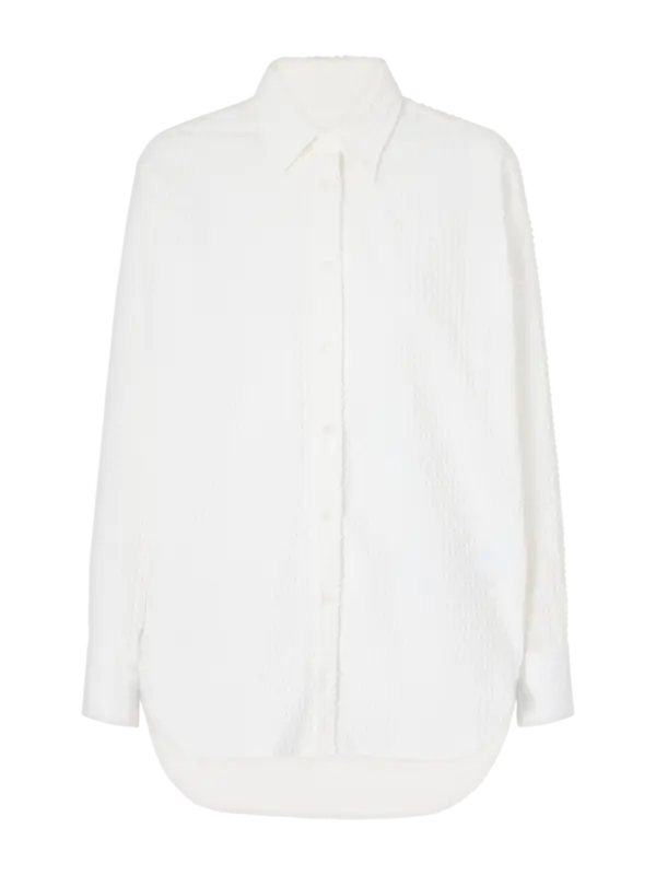 Hunza G Seersucker Shirt - White